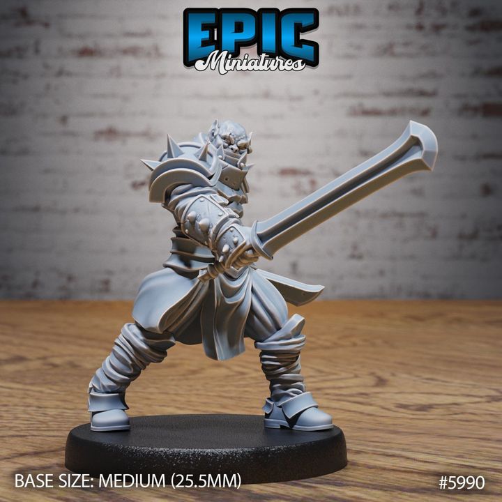 3D Printable Dark Orc Attack / Green Skin Warrior / Forest Beast / Woodland Creature / Goblinoid ...